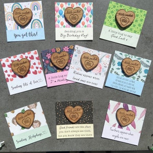 Pocket Hug Token: Engraved Oak Keepsake Gift - Etsy