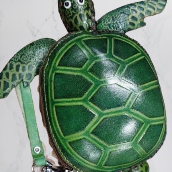Leather Turtle - Etsy