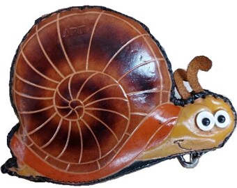 BROWN HEDGEHOG Purse, Original Design, Genuine Leather, Animal Shape ...