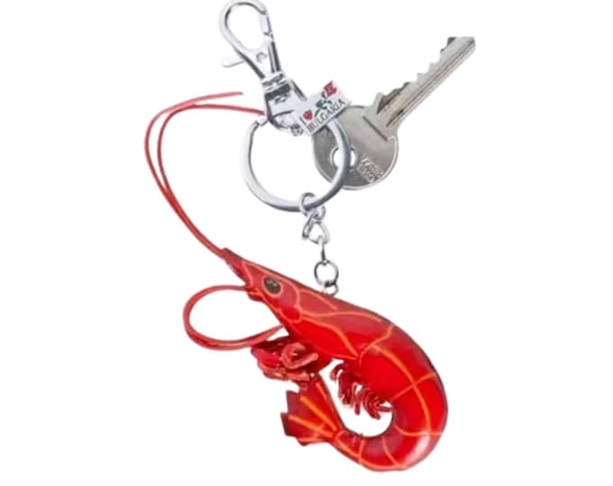Shrimp Keychain - Etsy