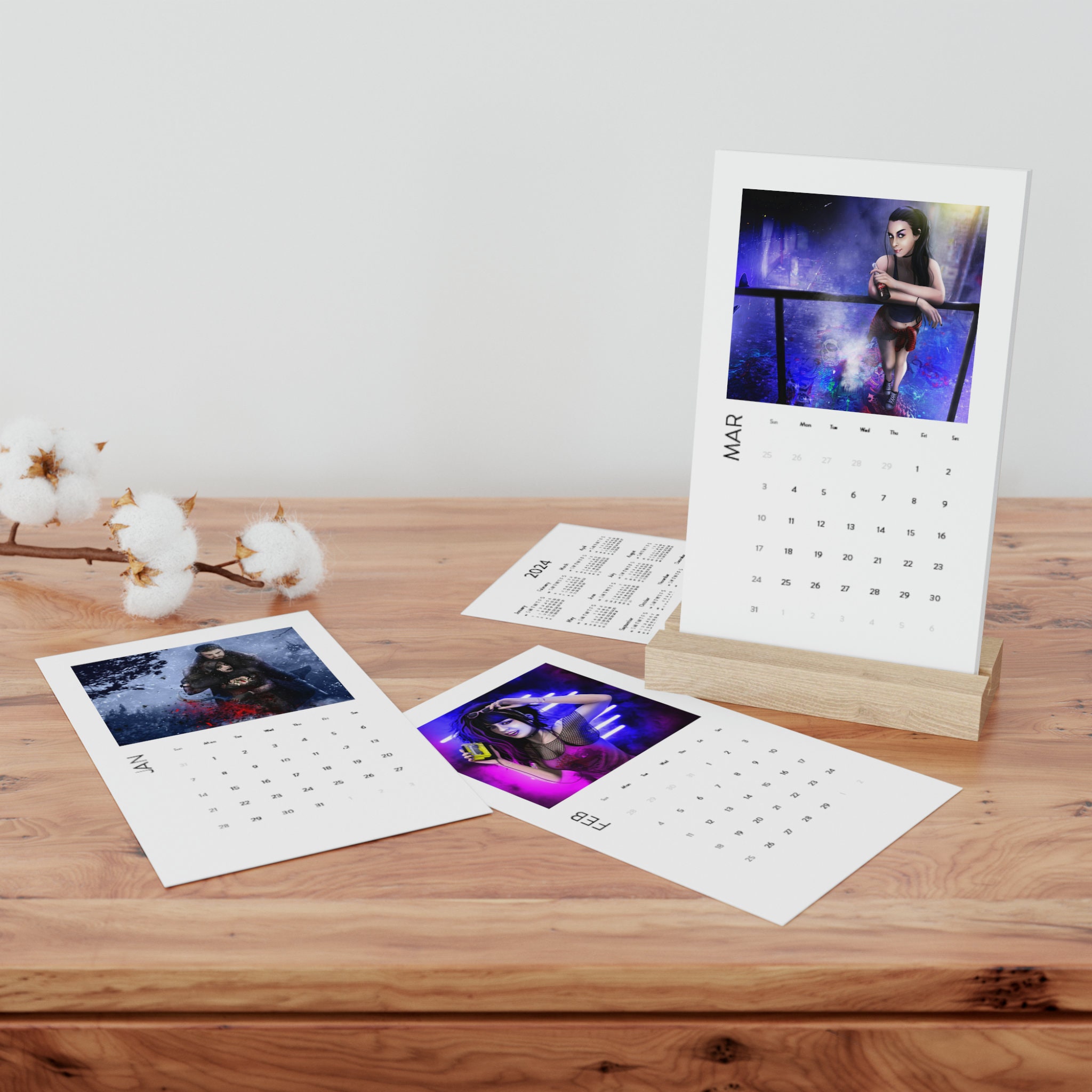 Vertical Desk Calendar NukaEle (2024) sold by Christina Aware | SKU ...