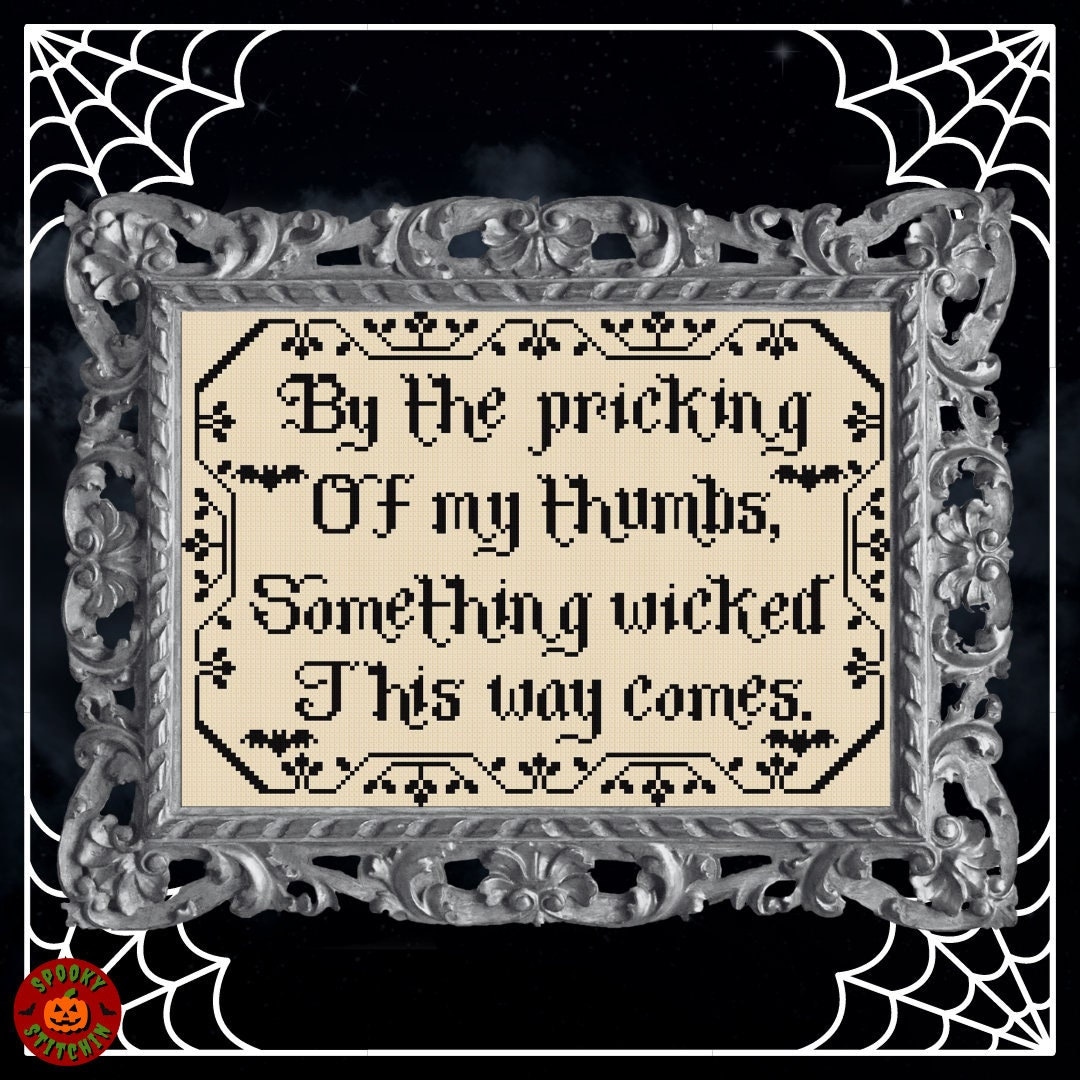 Something Wicked Cross Stitch Pattern - Witchcraft Cross Stitch - Witch ...
