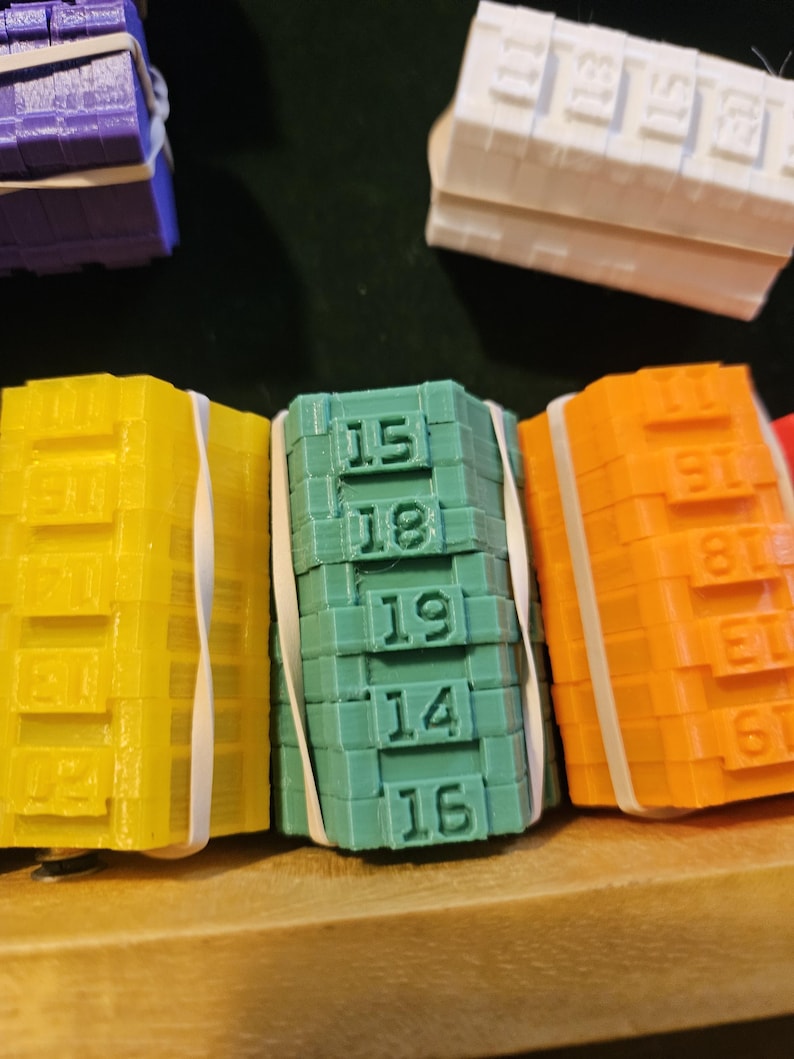 30mm Numbered Hex Team Markers (set of 10) - Etsy