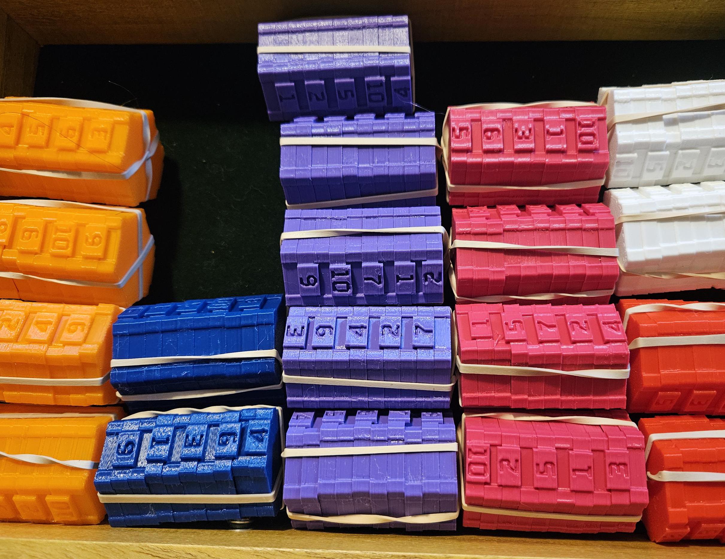 30mm Numbered Hex Team Markers (set of 10) - Etsy