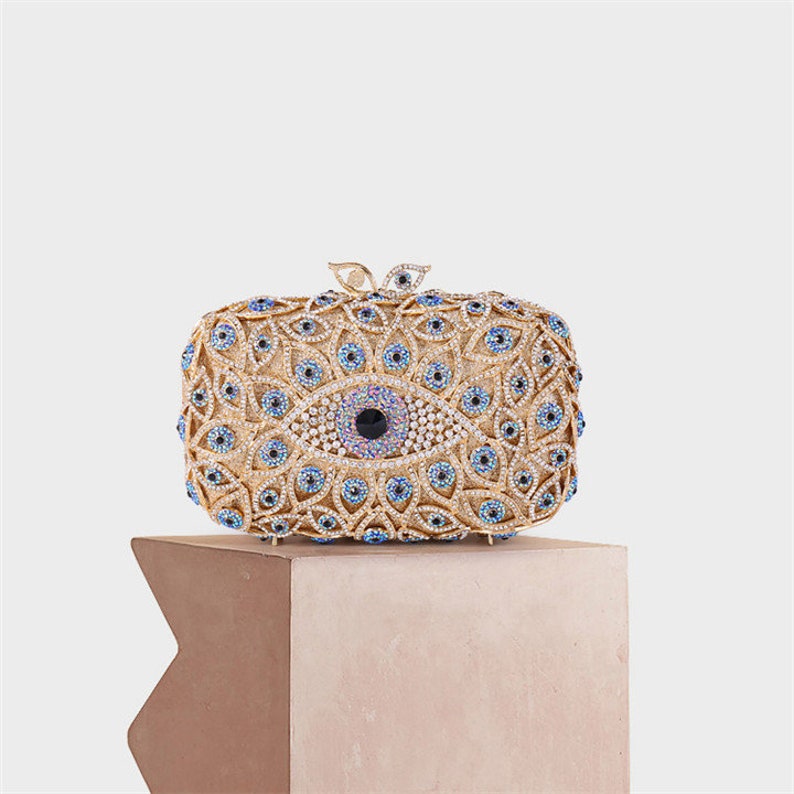Evil Eye Luxury Evening Bag Crystal Purse Clutch Evening Party - Etsy