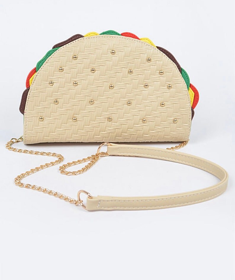 Taco Shape Crossbody Bag Fun Mexican Hot | Etsy