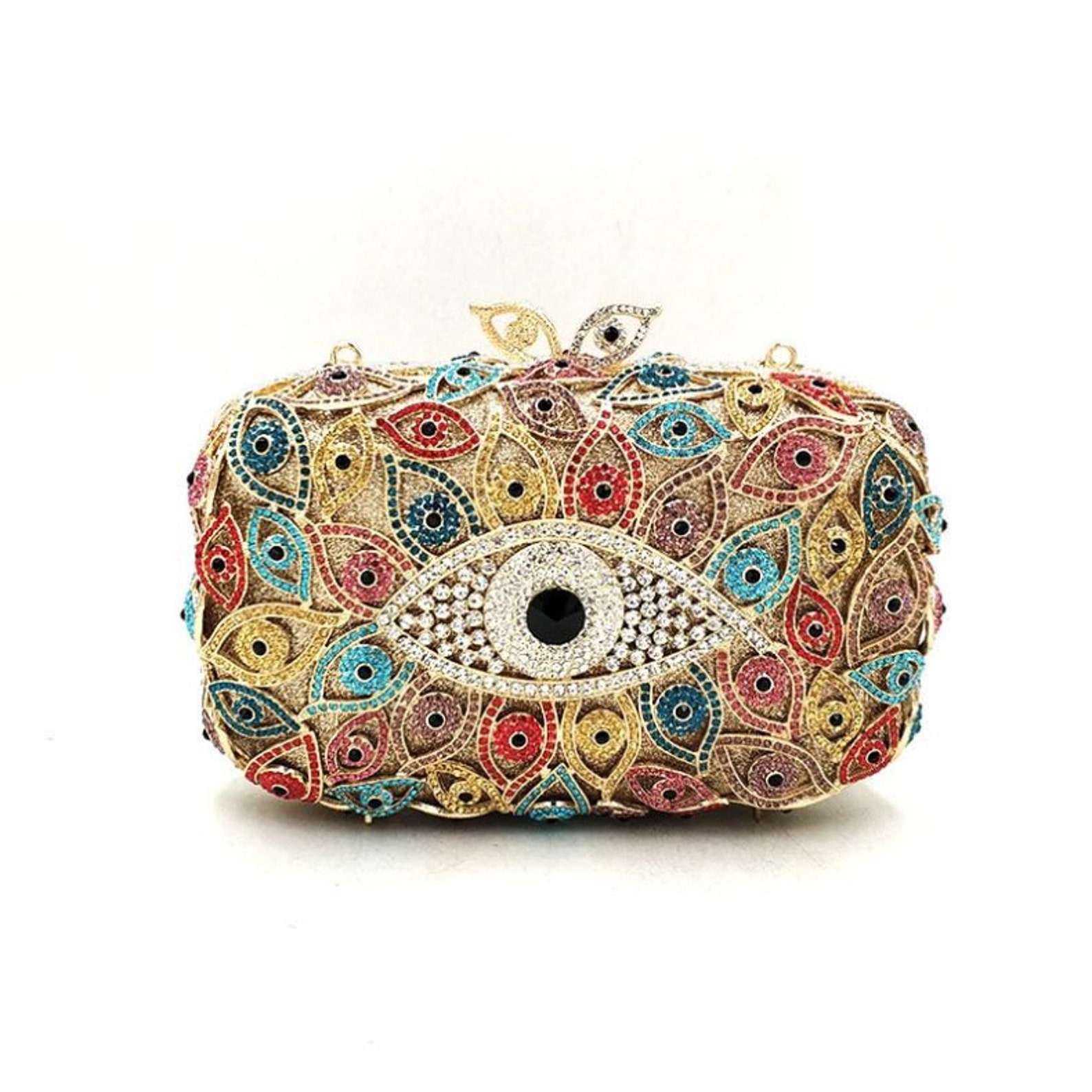 Evil Eye Luxury Evening Bag Crystal Purse Clutch Evening Party - Etsy