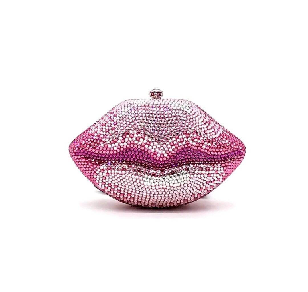 Pink Lip Luxury Evening Bag Crystal Purse Clutch Evening Party Purse - Etsy