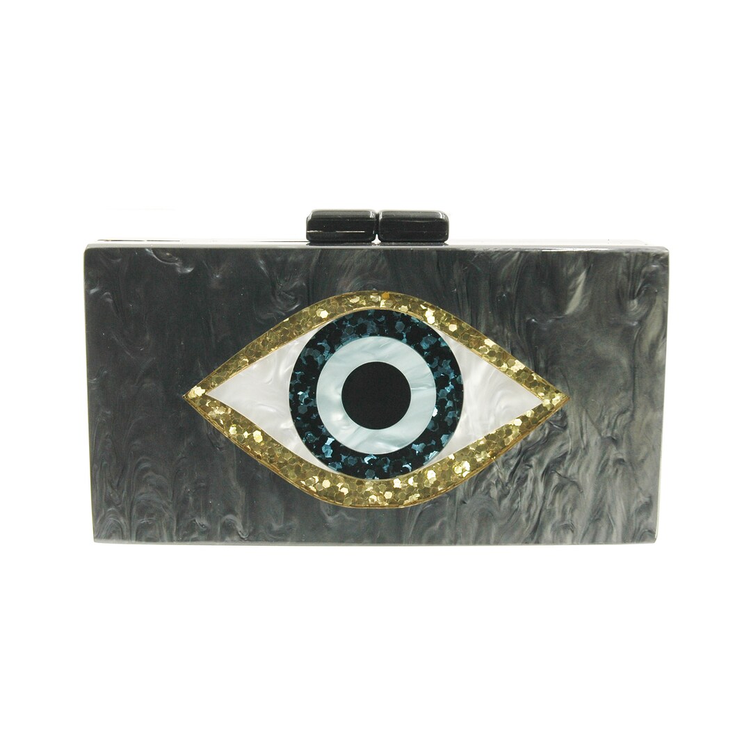 Evil Eye Acrylic Lucite Shoulder Bag for Women Purse and Handbags Box ...