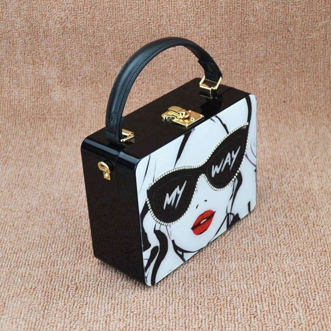 Novelty Designer Acrylic Shoulder Bag for Women Tote Purse and - Etsy