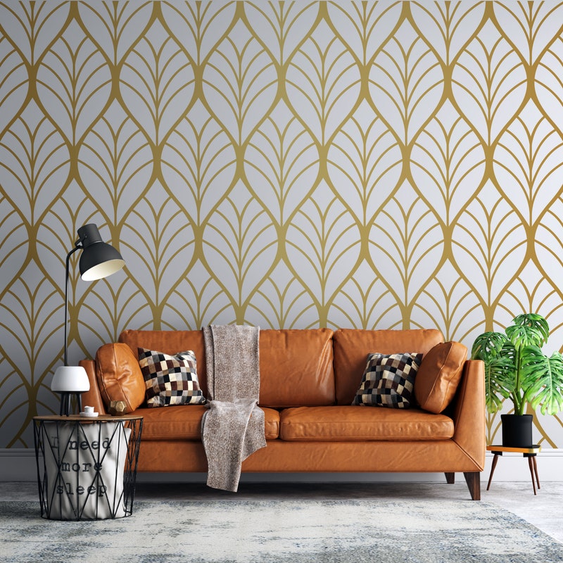 Gold Removable Wallpaper - Etsy