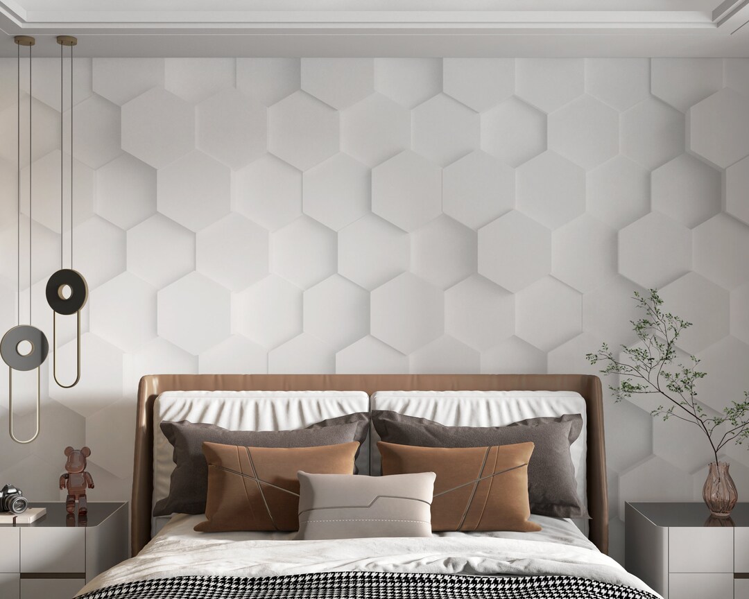 3D Panel Geometric Wallpaper, Removable Wall Mural, Peel and Stick Wall ...