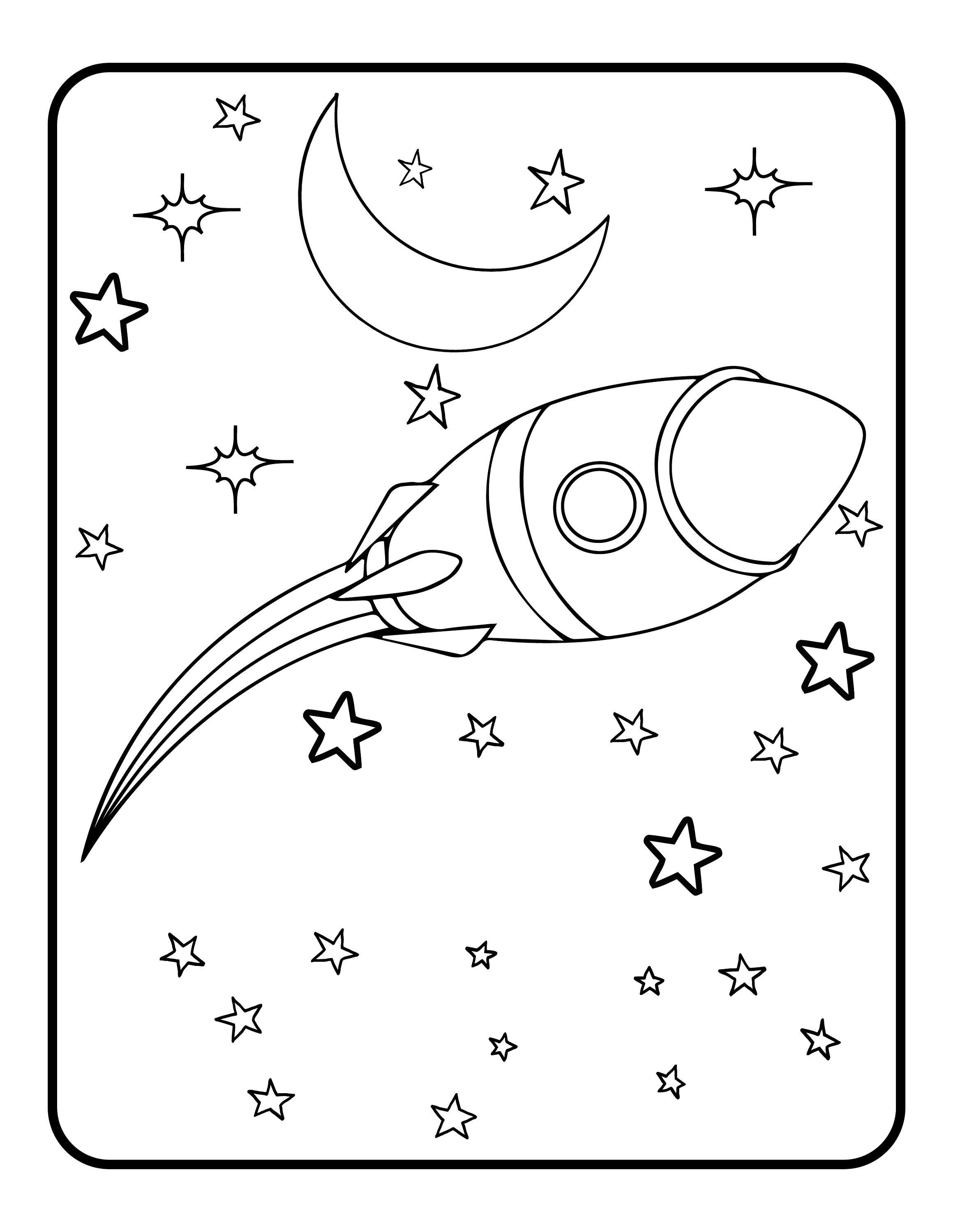 Space Coloring Pages - Etsy