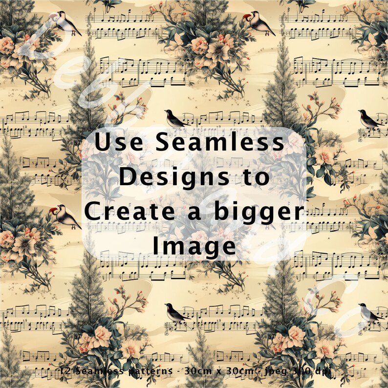 Christmas Sheet Music Digital Paper Pack – 12 Seamless Holiday Patterns ...