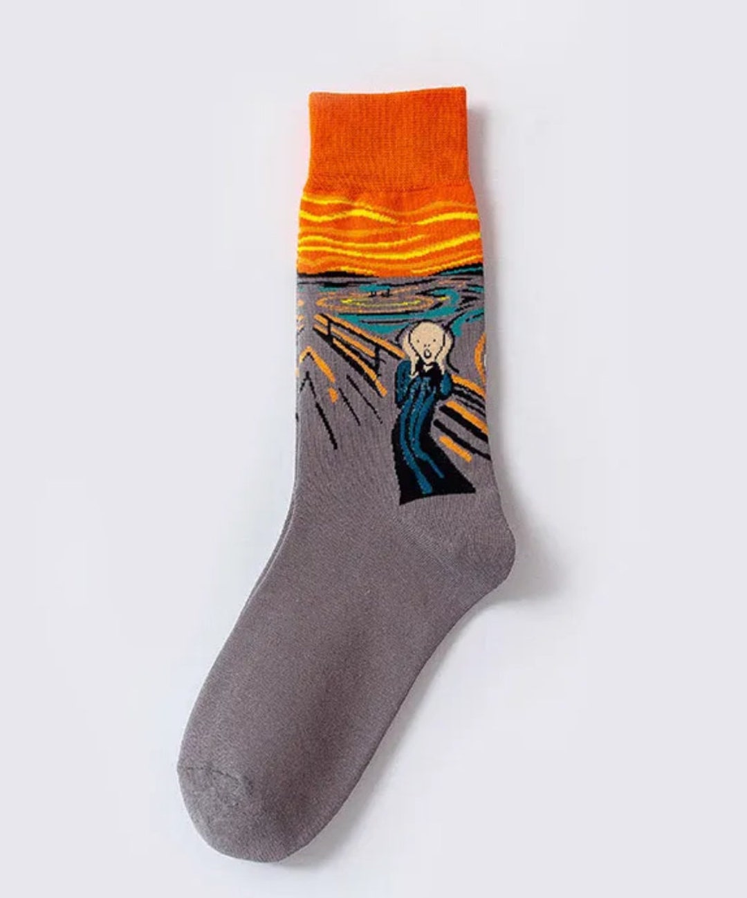 Edvard Munch the Scream Socks Orange Top Women's Novelty Socks - Etsy