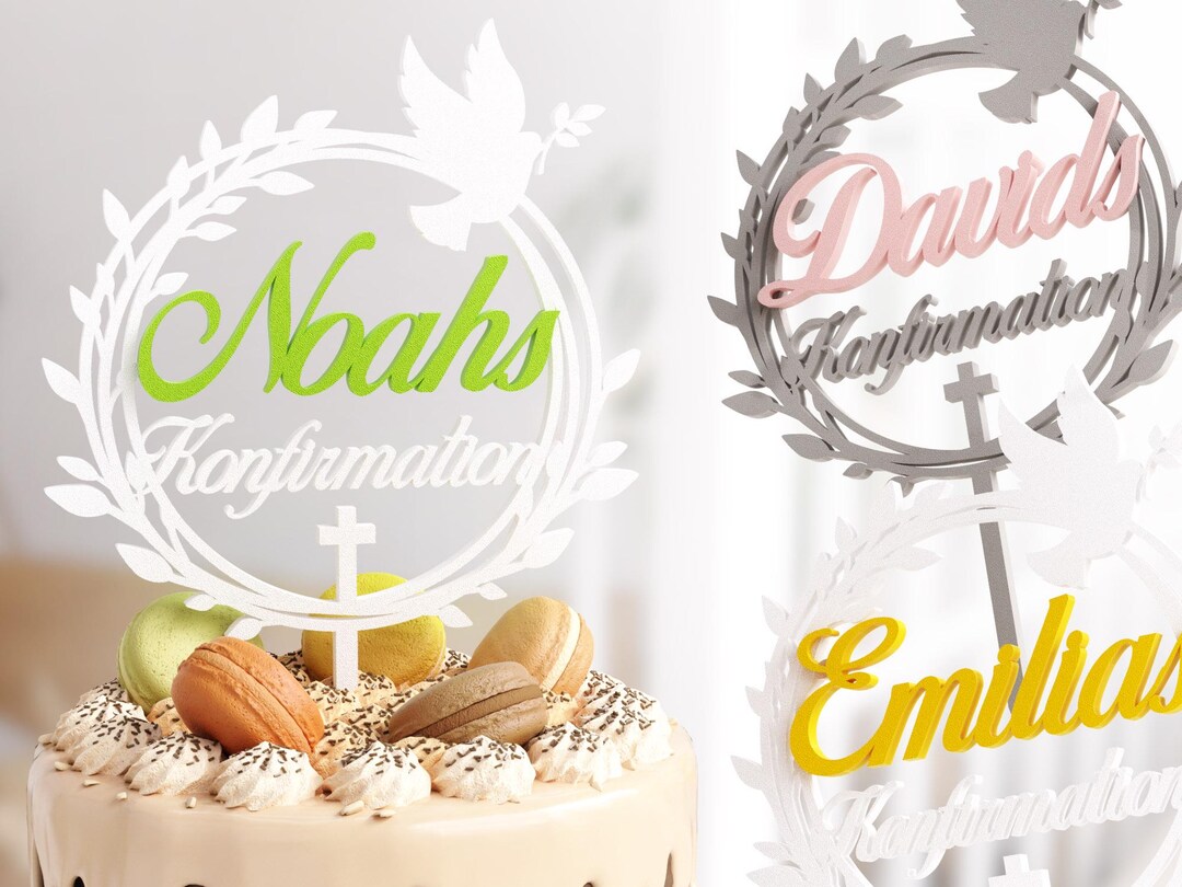 Personalized Confirmation Cake Topper | Custom Cake Decoration With ...