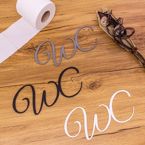 WC Door Sign Toilet Sign Toilets 3D Lettering Guest Toilet - Etsy