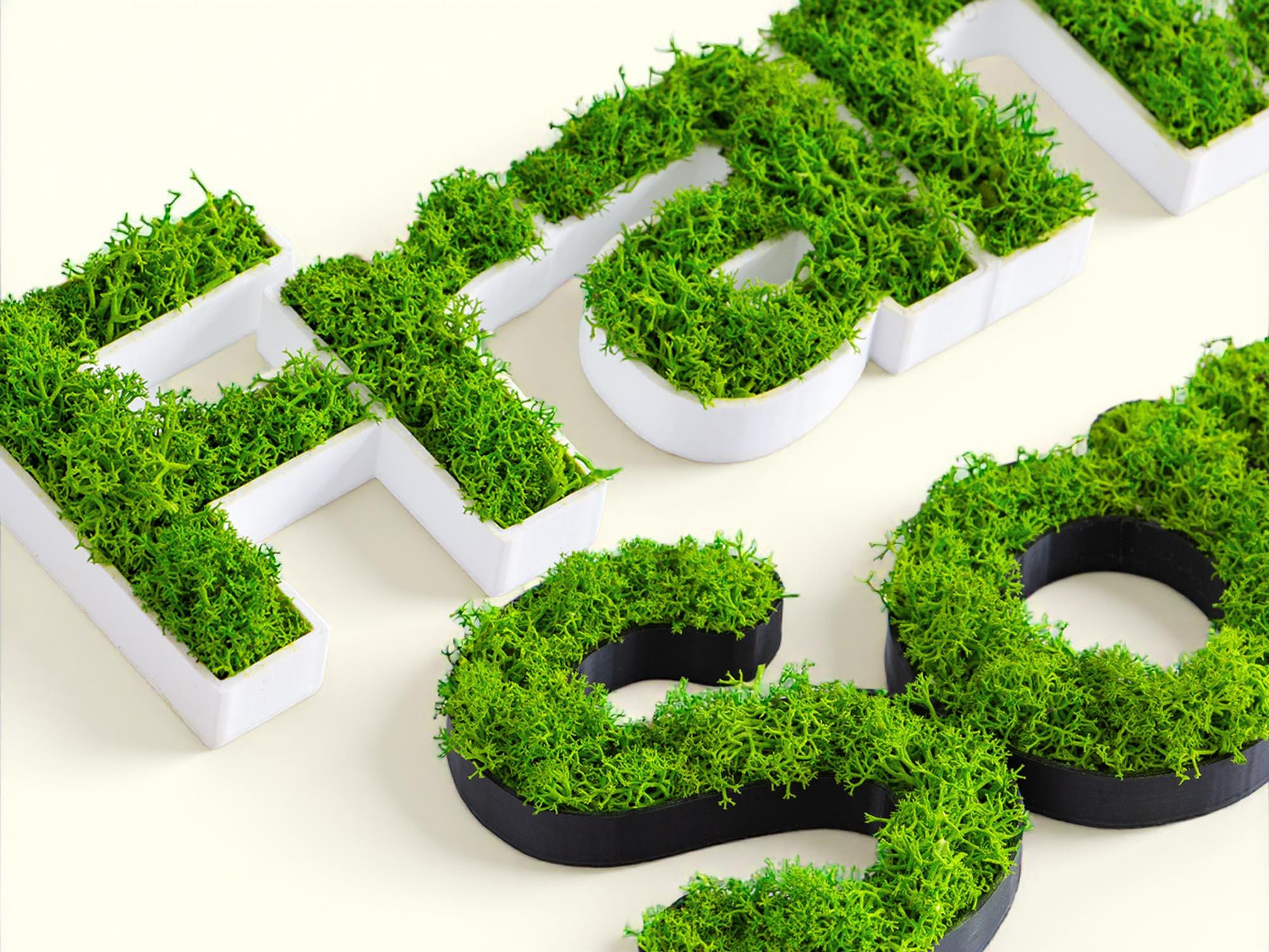 MOOSWERK Personalized Moss Door Sign With Name | Custom Moss Lettering ...