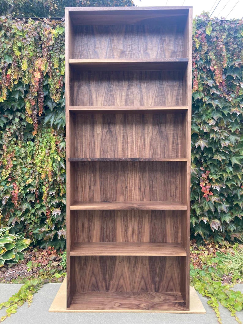 Walnut Hardwood Bookcase - Etsy