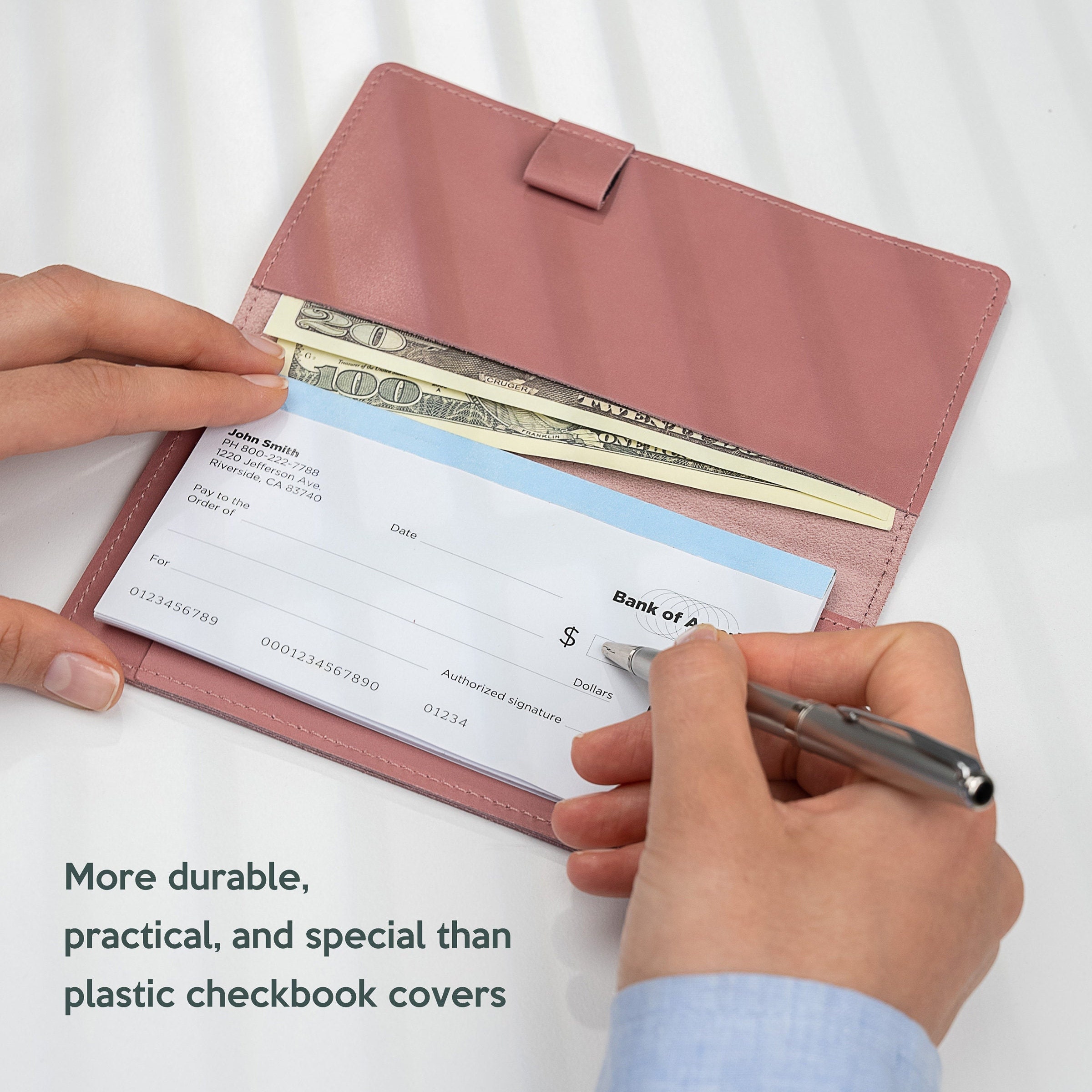 Personalized Leather Checkbook Cover, Checkbook Case, Checkbook Holder ...