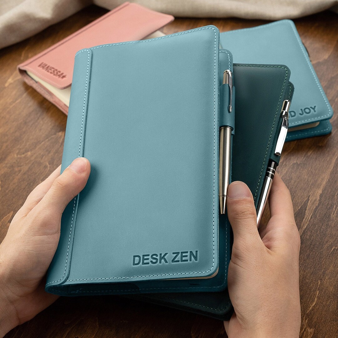 Personalized Leather Notebook Cover, Custom Leather Journal Cover ...