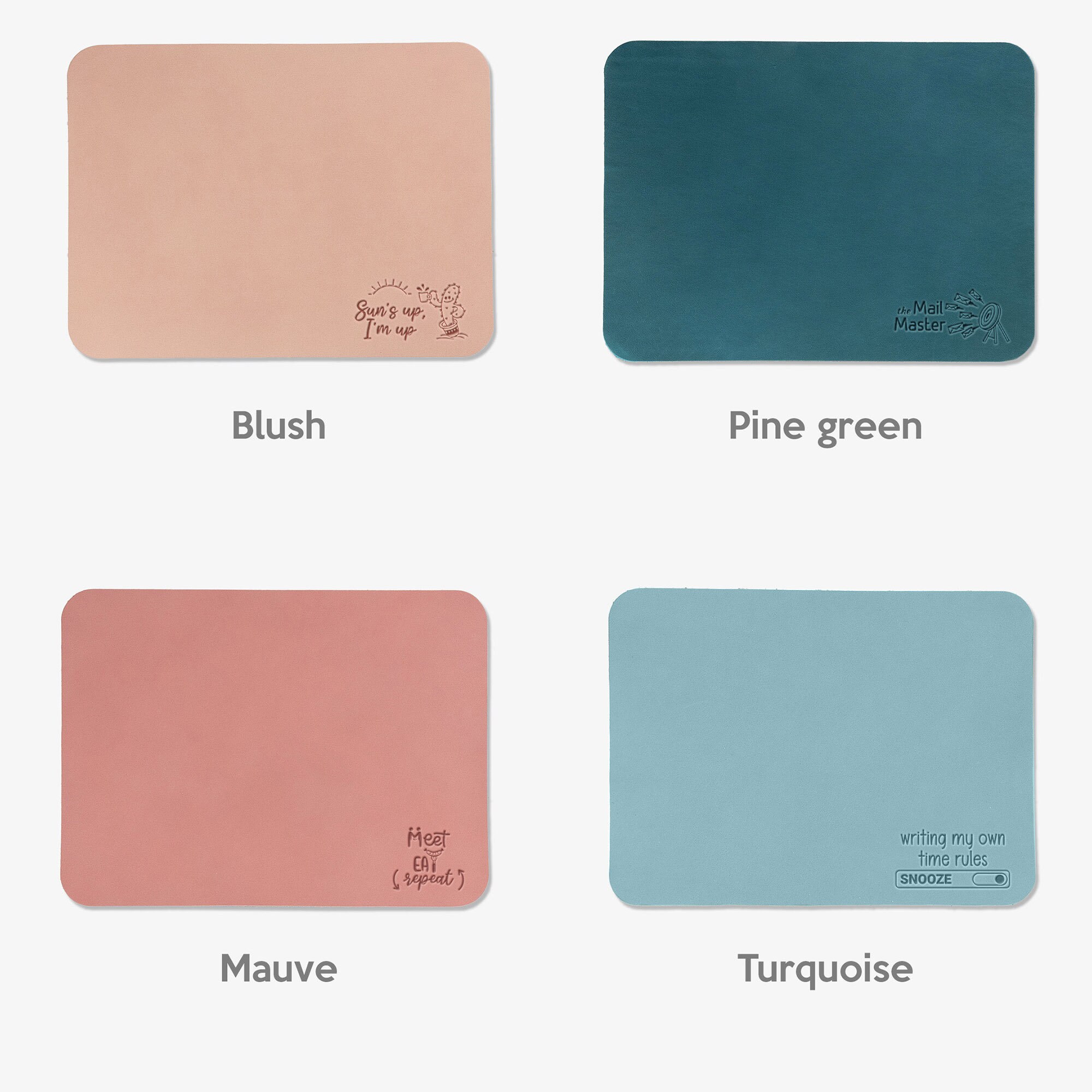 Leather Mouse Pad for Office Working, Personalized Mousepad for Him ...