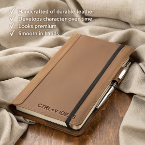 Custom Journal Cover, Personalized Notebook Covers With Pen Loop ...