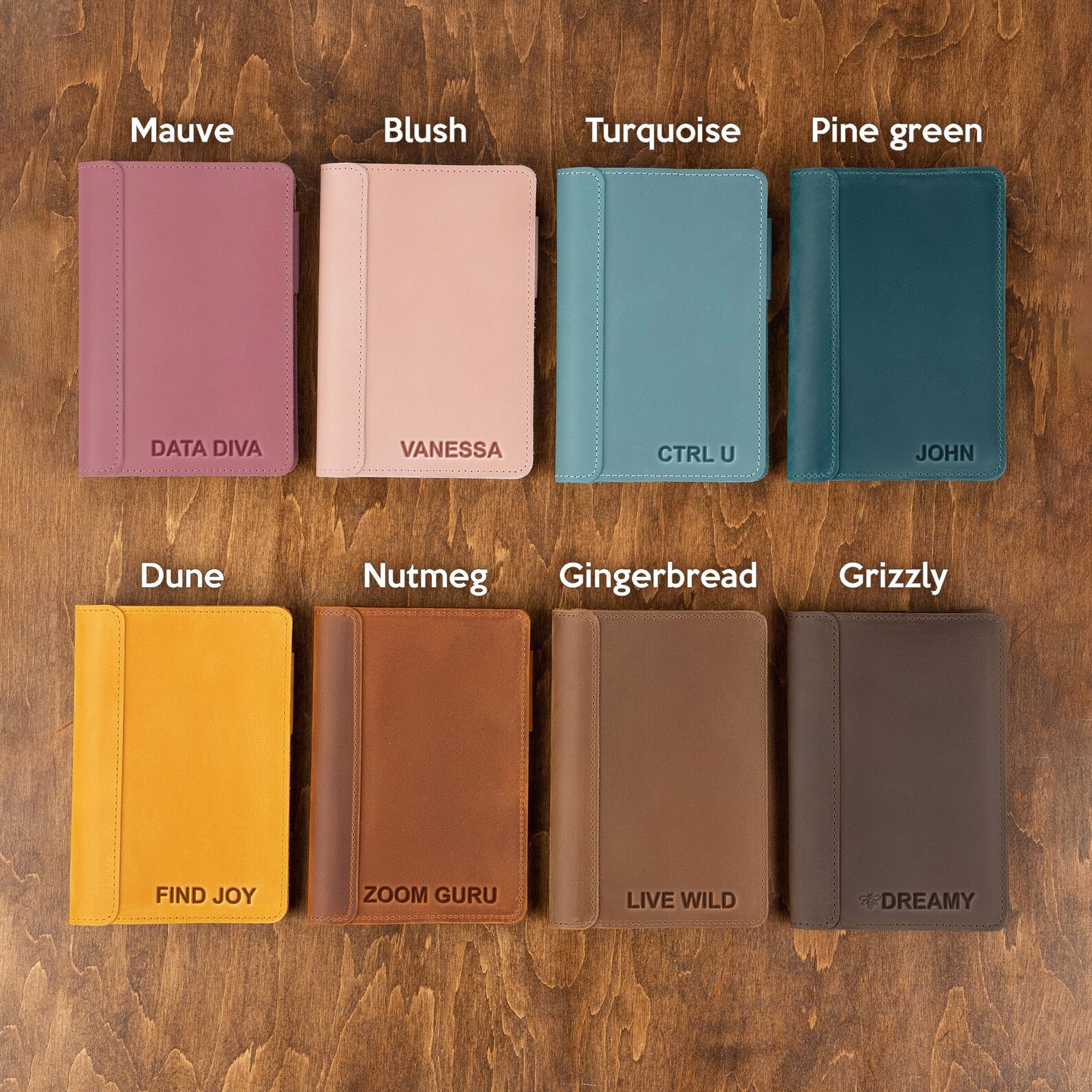 Personalized Leather Notebook Cover, Custom Leather Journal Cover ...