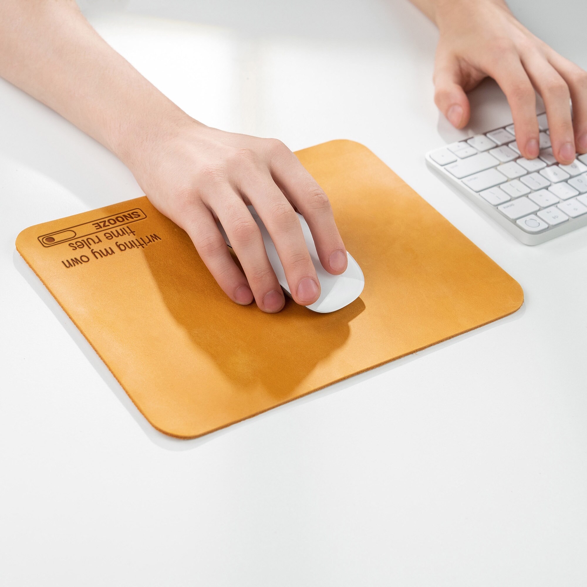 Leather Mouse Pad for Office Working, Personalized Mousepad for Him ...
