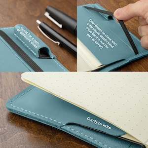 Leather Notebook Sleeve, Leather Journal Holder, Protective Leather ...