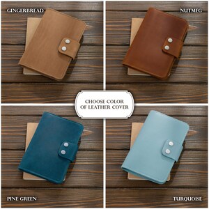 Custom Leather Notebook Cover, Personalized Notepad Holder, Handmade ...