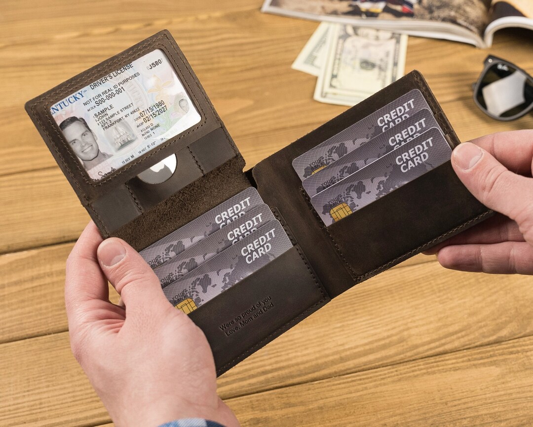 AirTag Wallet Men, College Graduation Gift for Him, Mens Leather Wallet ...