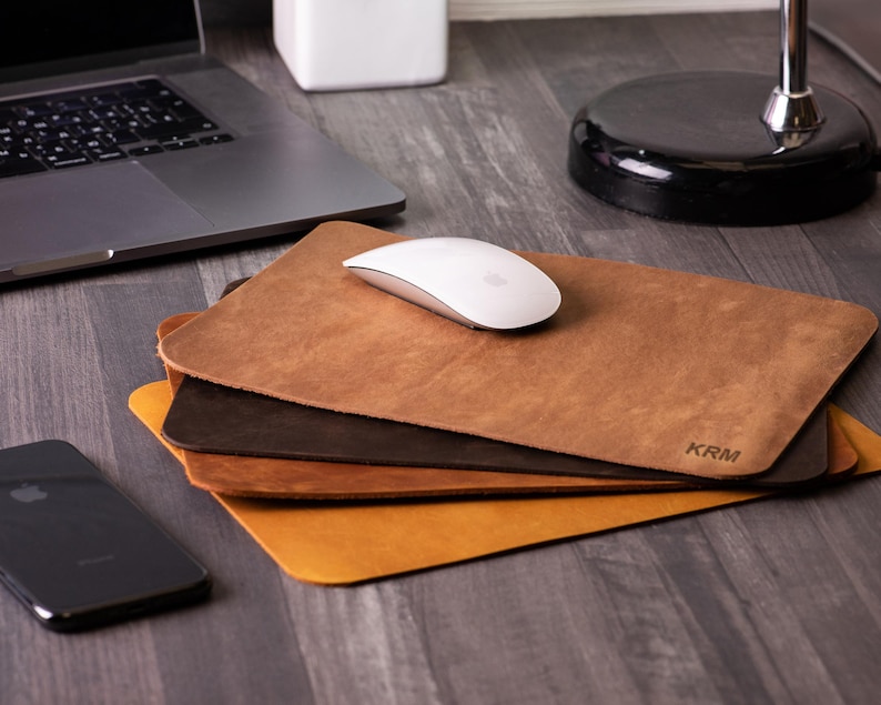 Personalized Leather Mousepad, Custom Leather Mousepad, Gift for Him ...