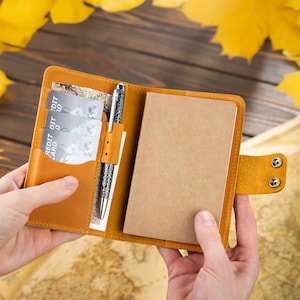 Custom Leather Notebook Cover, Personalized Notepad Holder, Handmade ...