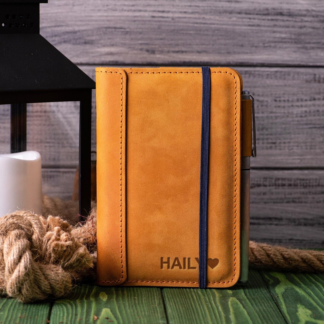 Personalized Leather Moleskine Cover, Notebook Cover Gift for Him ...