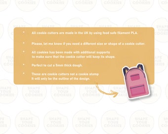 Backpack Cookie Cutter - Etsy