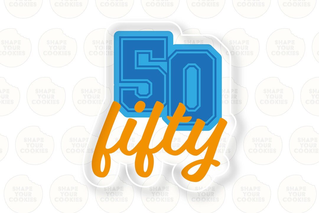 50th Number Cookie Cutter. - Etsy