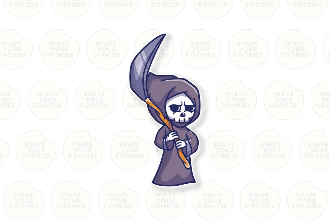 Grim Reaper Cookie Cutter, Fondant and Clay Cutter, Halloween ...