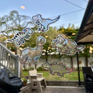 Rainbow Shark Window Clings Reusable Removable Stained Glass Suncatcher ...