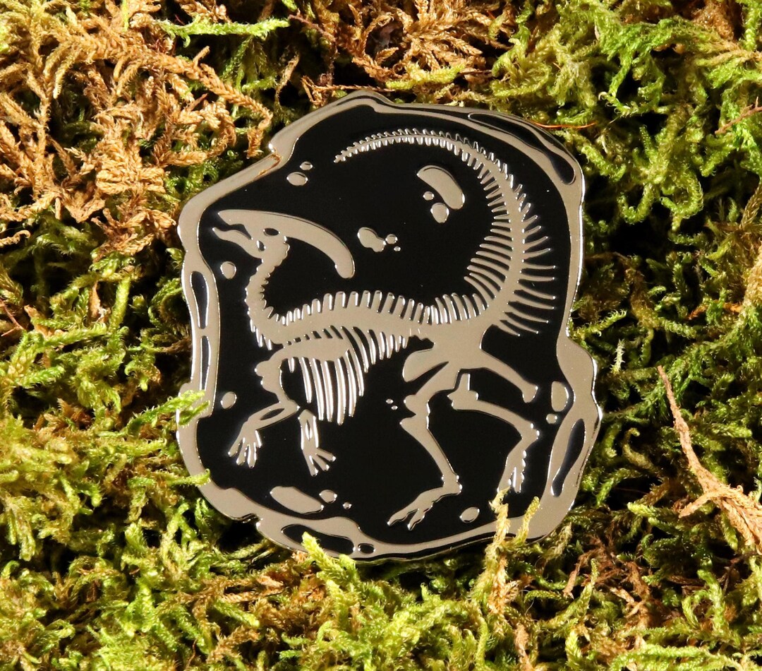 Parasaur Skeleton - Hard Enamel Pin - Dinosaur Pin - Etsy