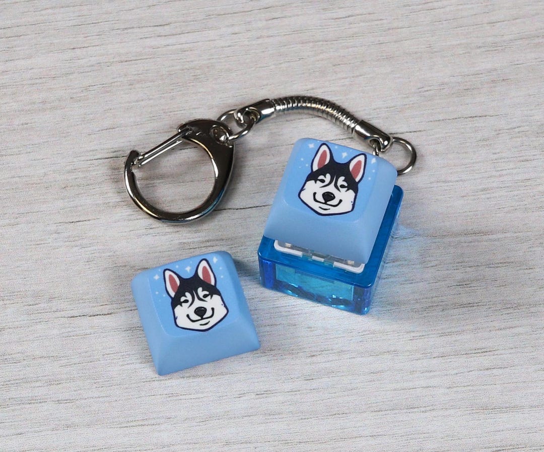 Husky Keycap - Dog Keycap - Clicky Keychain - Fidget Toy - Etsy