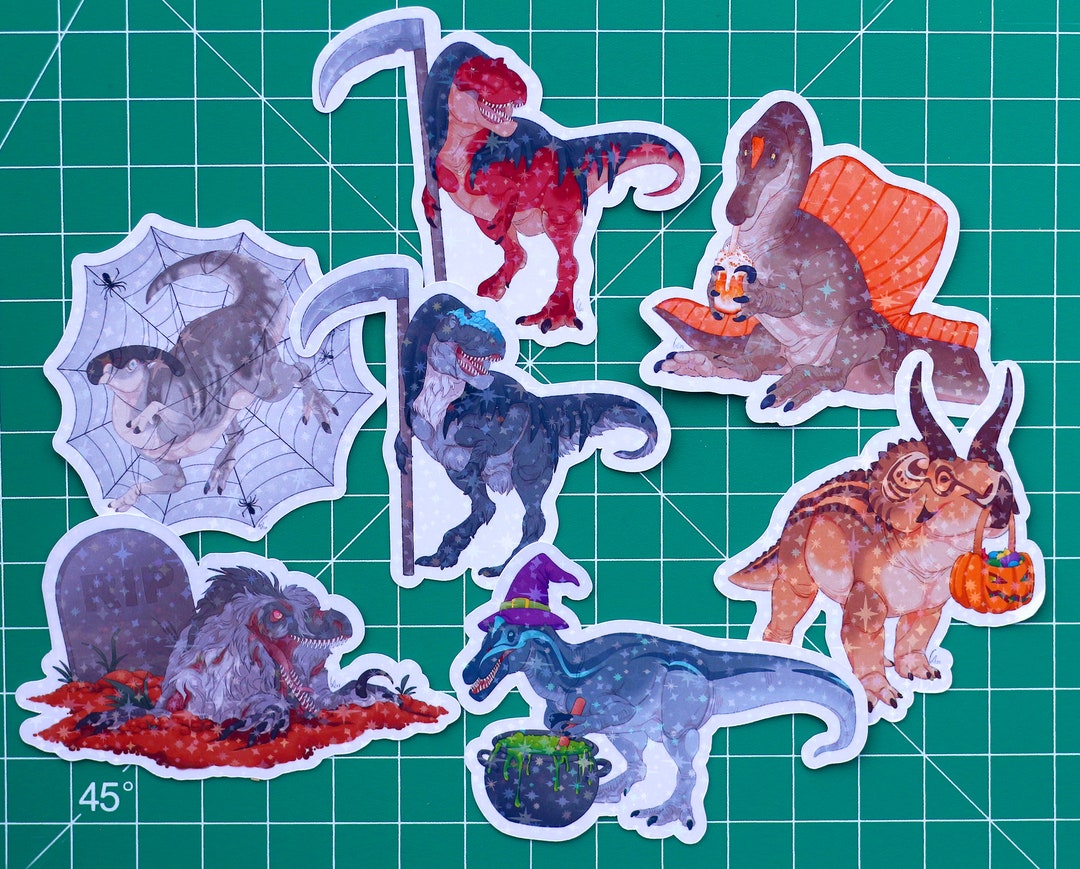 SET Halloween Dinosaurs - Stickers - 2023 Version - Etsy