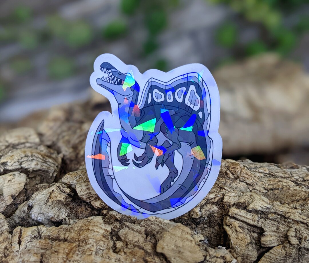 Black Spinosaurus Sticker Dinosaur Handmade Vinyl Shiny - Etsy