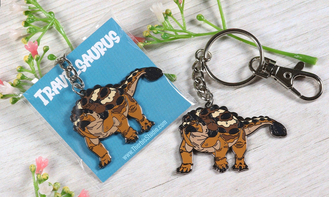 Ankylosaurus I Hard Enamel Keychain I Metal I Dinosaur Keychain - Etsy