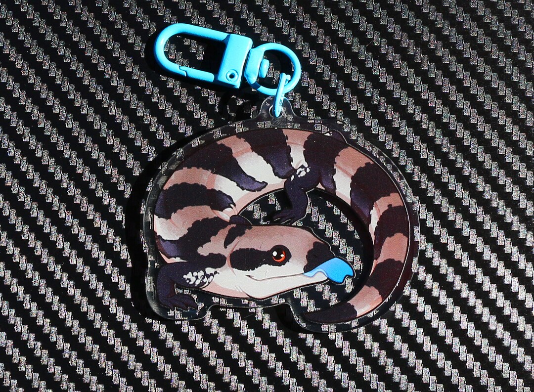 Blue Tongue Gecko - Acyrlic Keychain - Reptile - Etsy