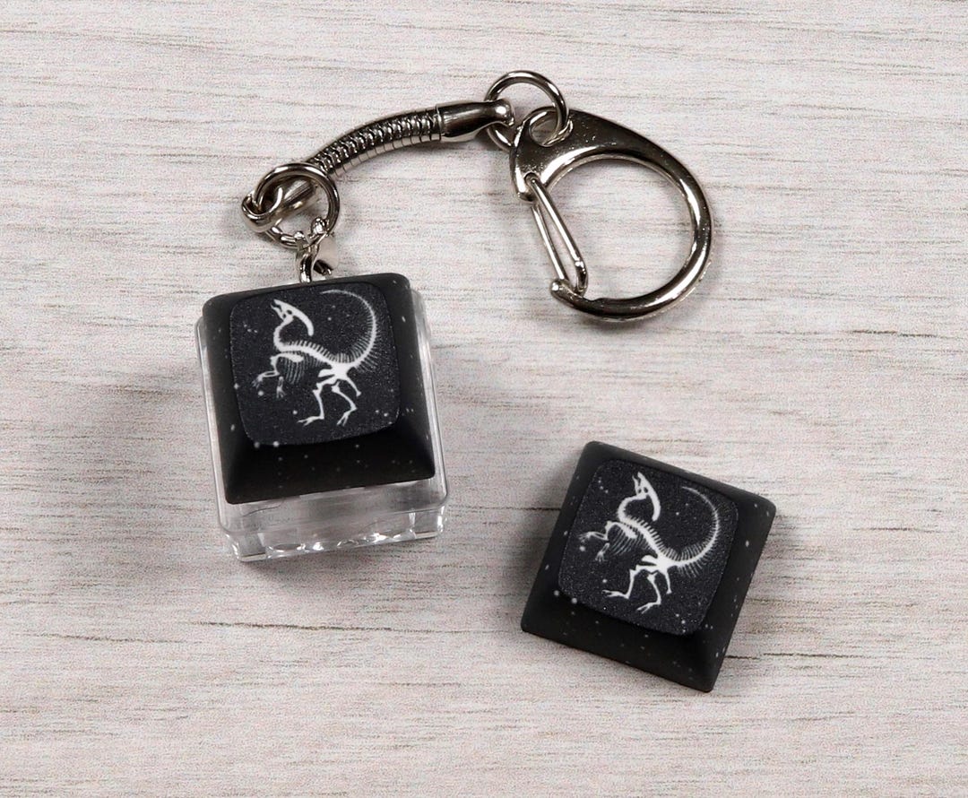 Dinosaur Keycap - Parasaur Skeleton - Clicky Keychain - Fidget Toy ...