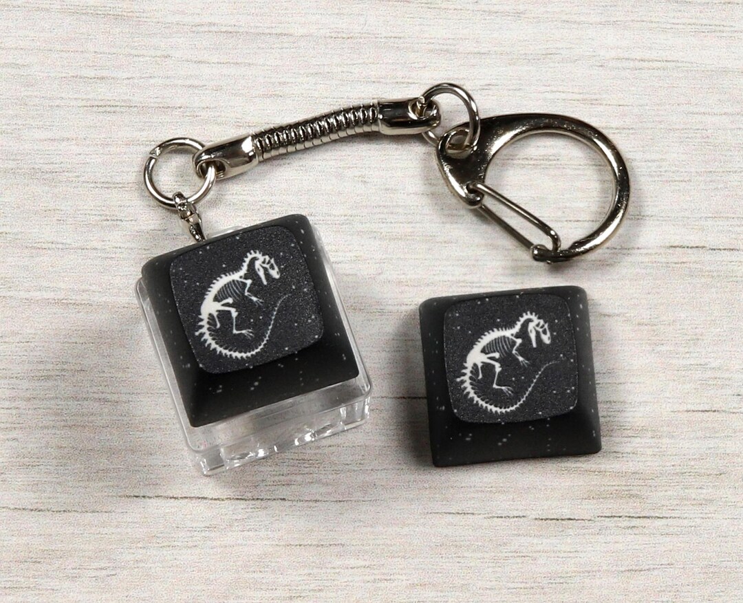 Dinosaur Keycap - Allosaurus Skeleton - Clicky Keychain - Fidget Toy ...