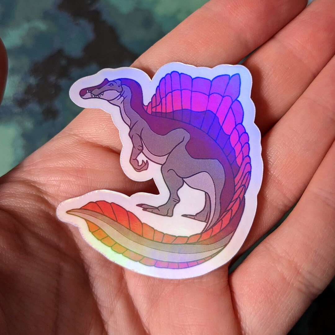 Red Spinosaurus Holographic Sticker - Etsy