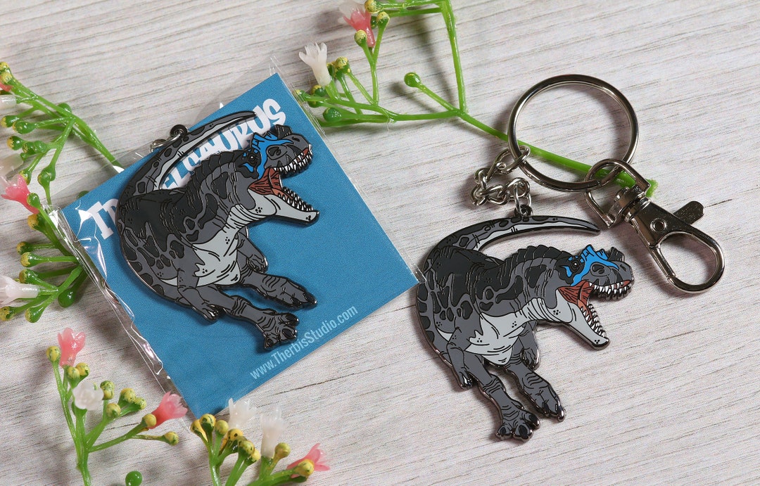 Ceratosaurus I Hard Enamel Keychain I Metal I Dinosaur Keychain - Etsy
