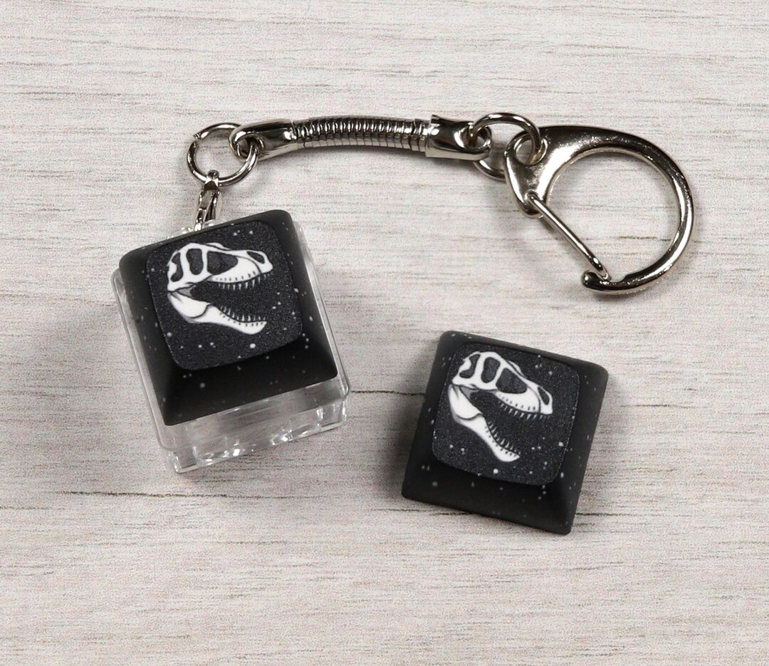Dinosaur Keycap - Tyrannosaurus Skull - Clicky Keychain - Fidget Toy ...